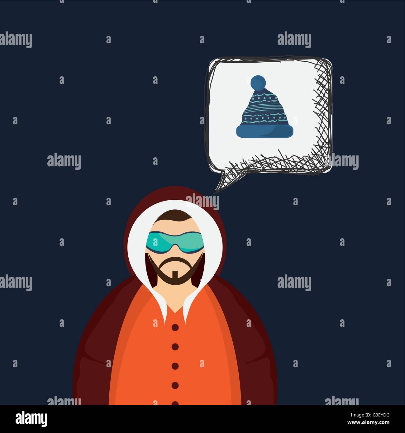 Winter design. Season icon. Colorfull illustration, vector graph Stock ...