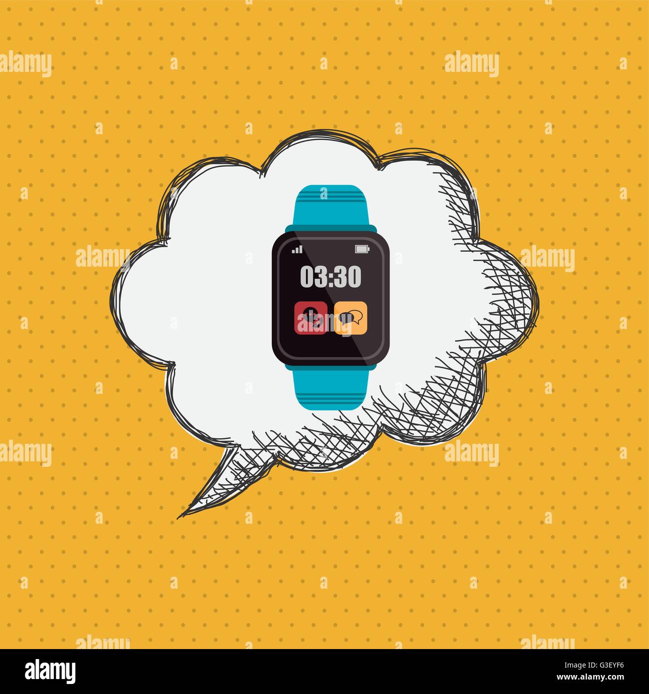 Wearable technology design. Gadget icon. Flat illustration, vector ...