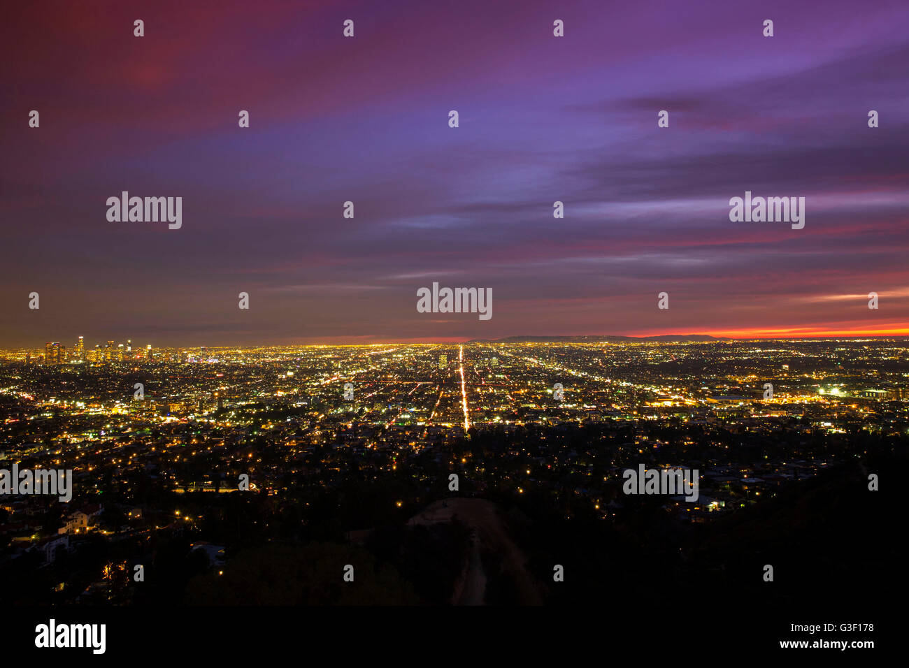 Downtown los angeles view hi-res stock photography and images - Alamy