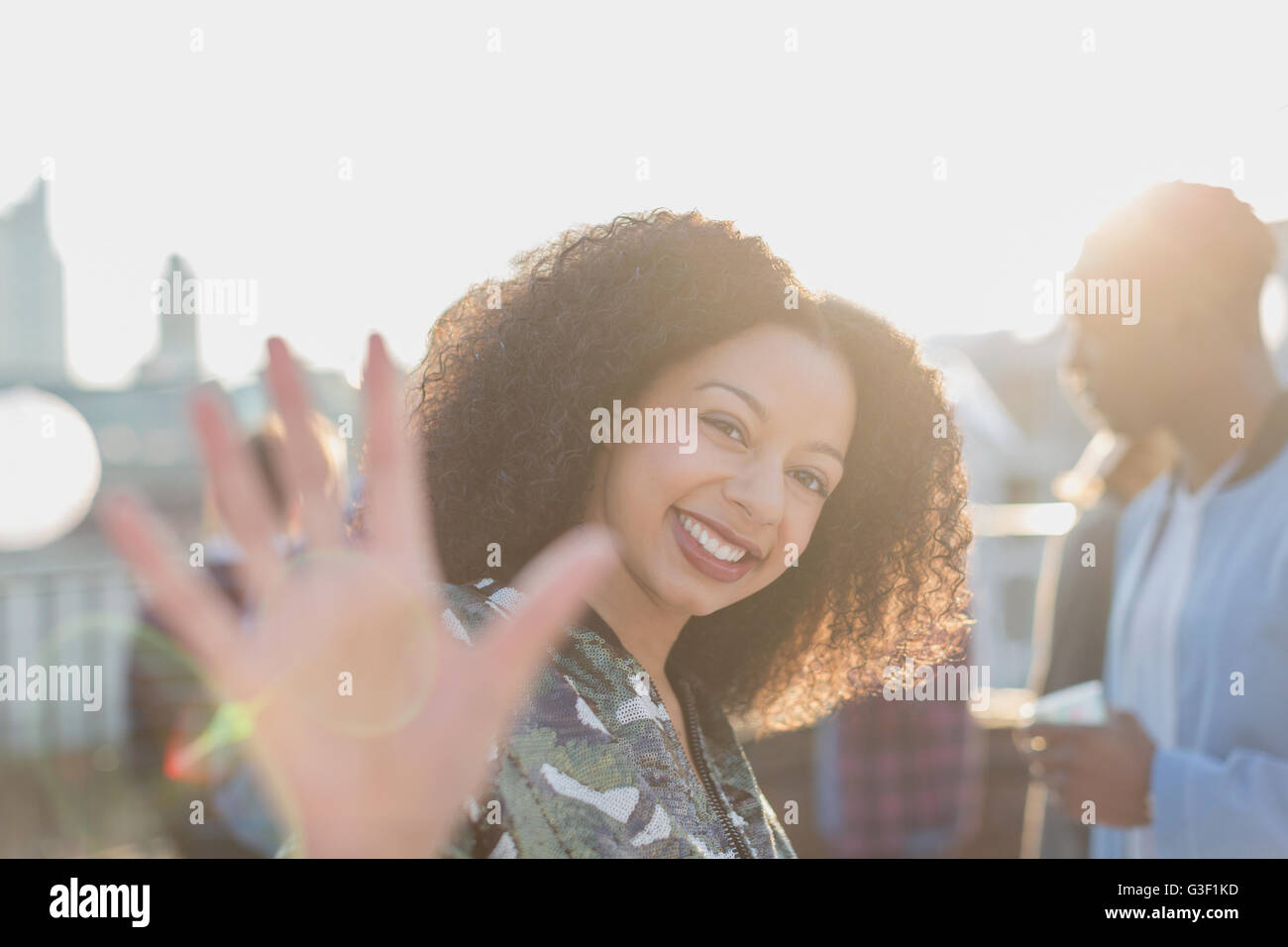 Waving portrait hi-res stock photography and images - Alamy