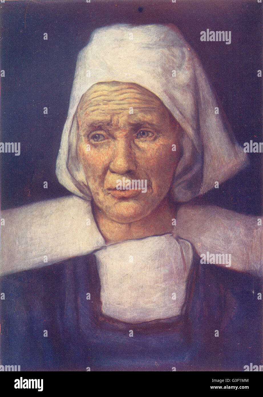 ILLE-ET-VILAINE BRITTANY BRETAGNE: La Vieille Mere Perot, antique print ...