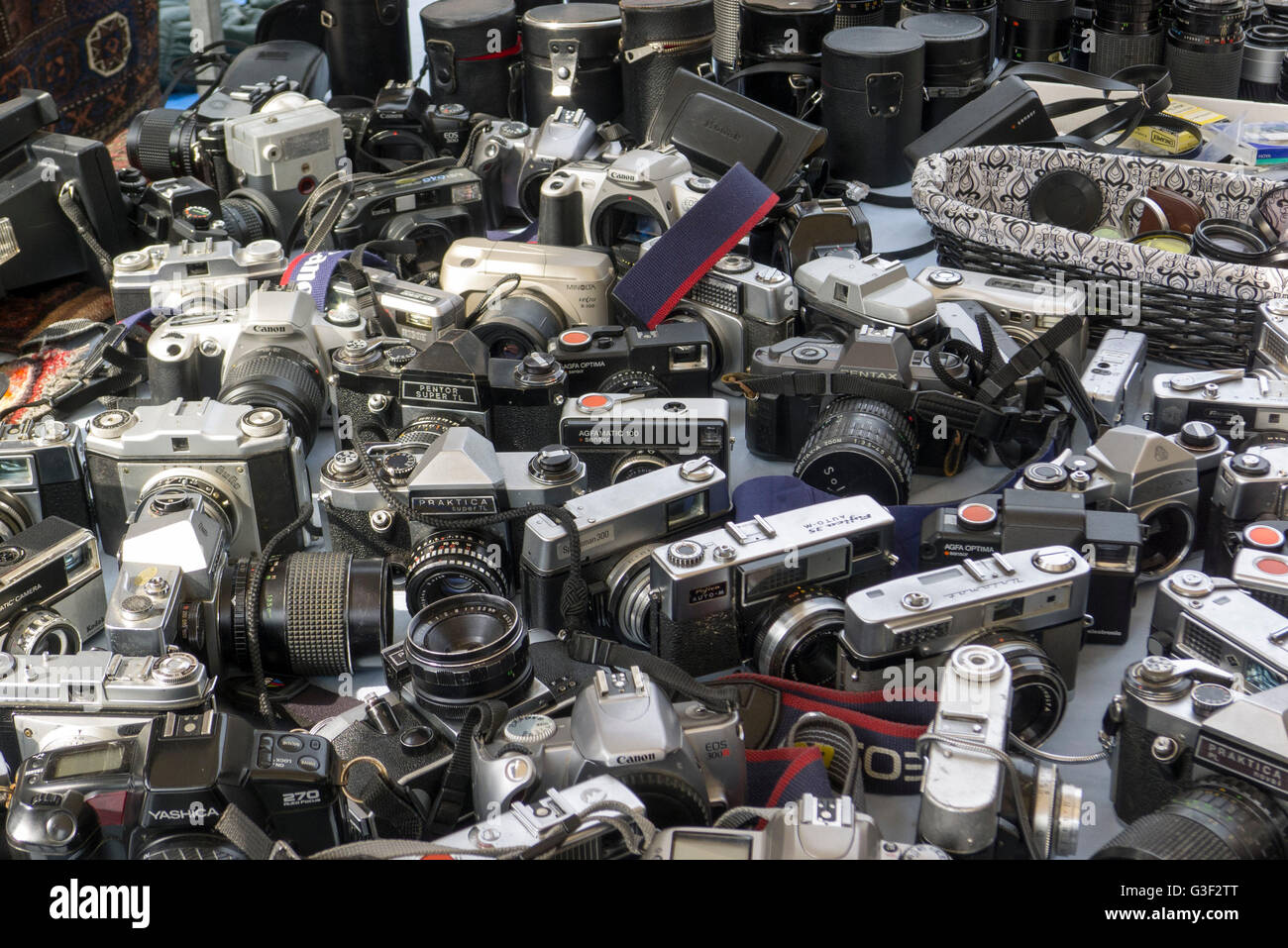 Flea market in the Waterlooplein, Amsterdam, Holland, Netherlands Stock ...