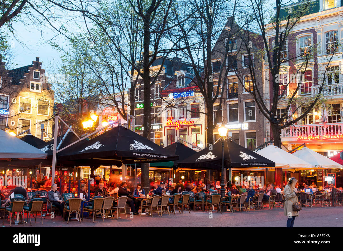 Leidseplein with dusk, Amsterdam, Holland, Netherlands Stock Photo - Alamy