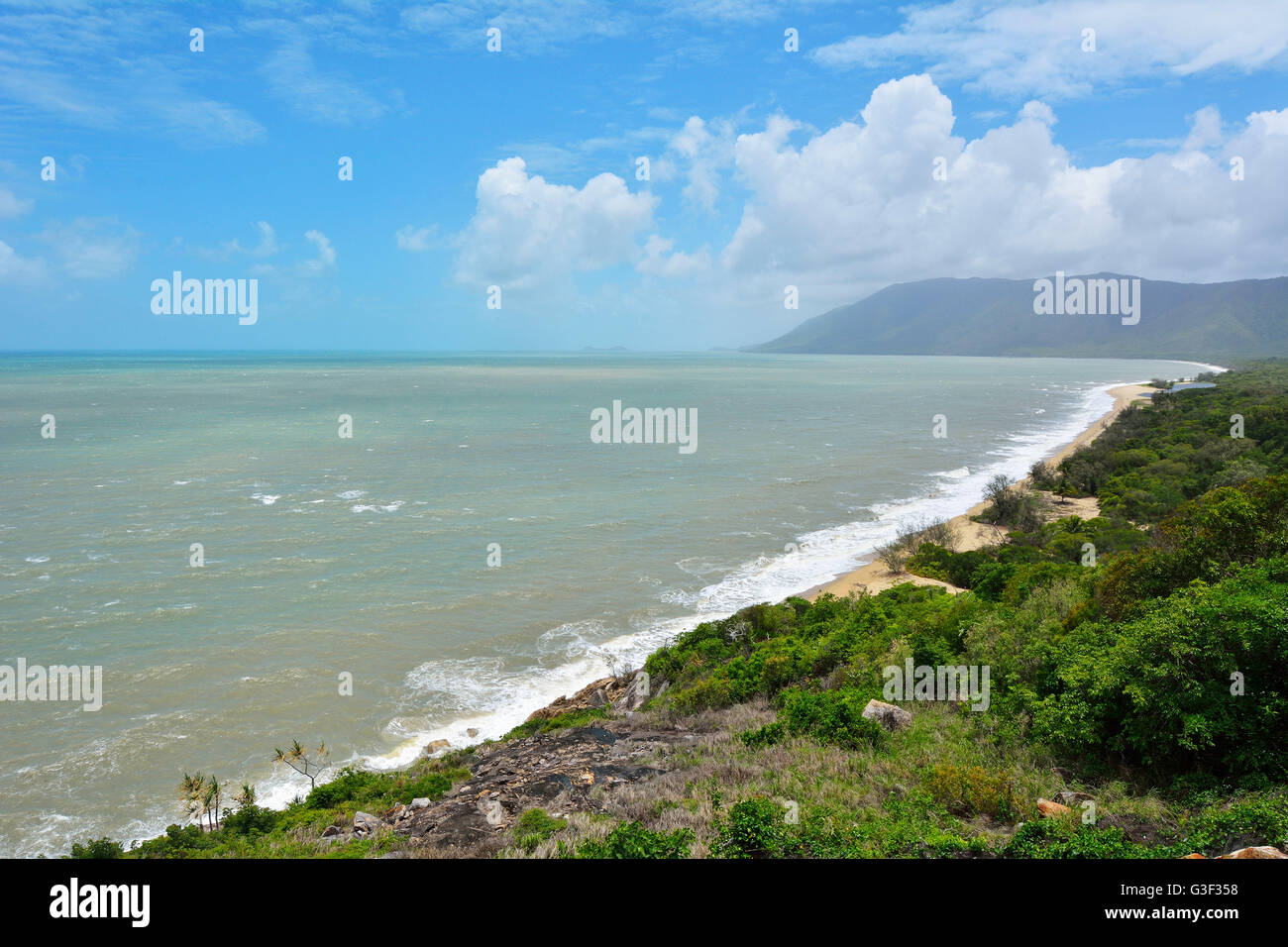 Coastline, Captain Cook Highway, Queensland, Australia Stock Photo - Alamy