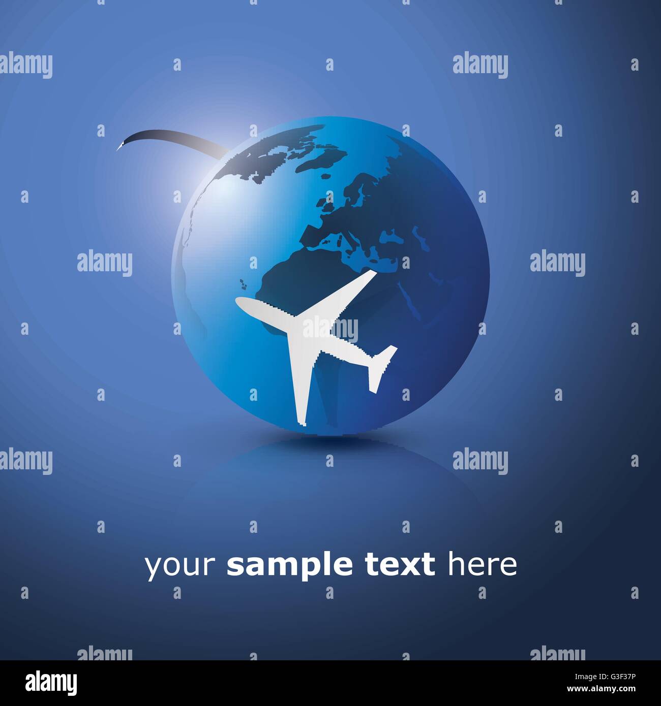 Airplane globe icon hi-res stock photography and images - Alamy