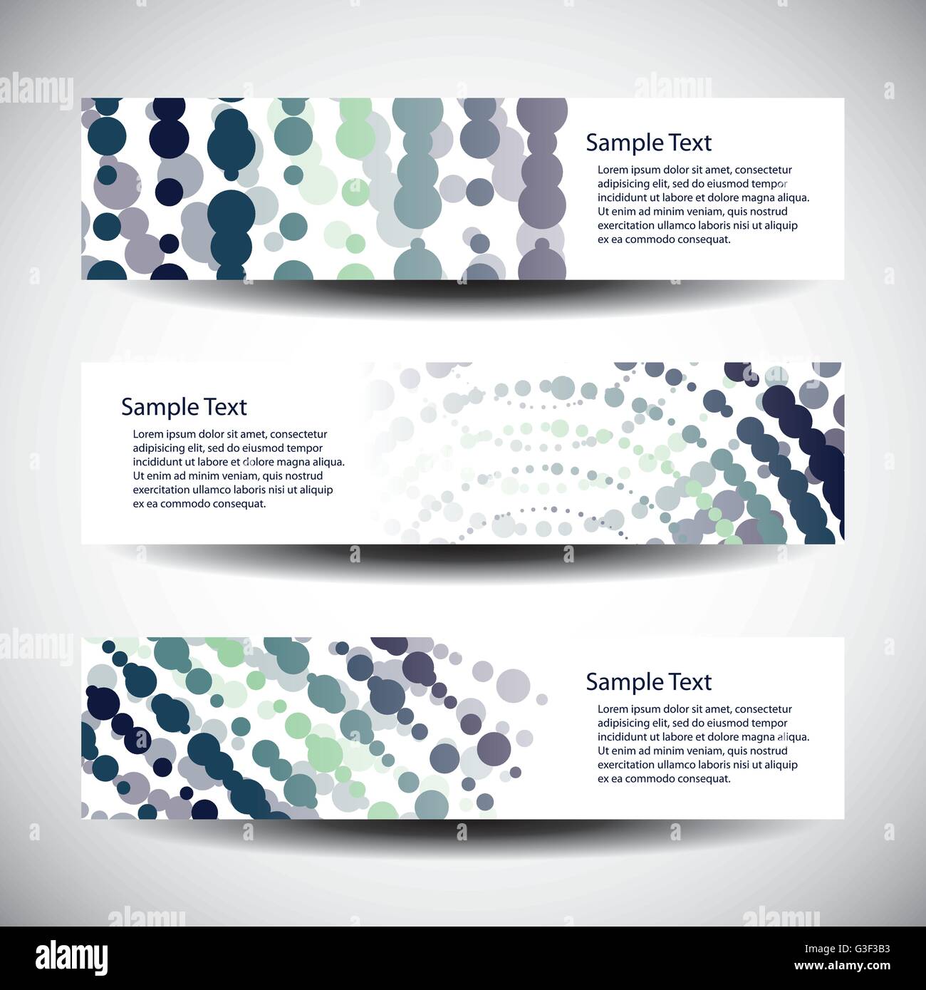 Three abstract header designs Stock Vector Image & Art - Alamy