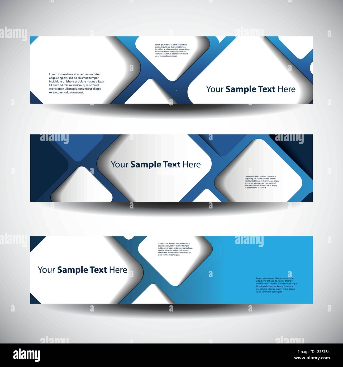 Three Abstract Header Designs Stock Vector Image & Art - Alamy