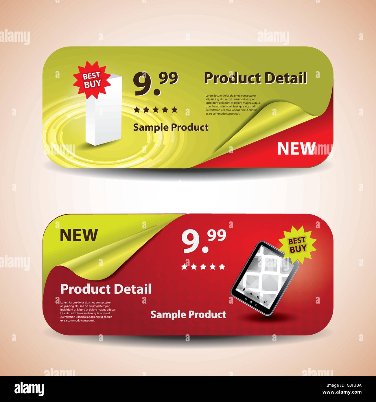 Header or Banner Design Set Stock Vector Image & Art - Alamy