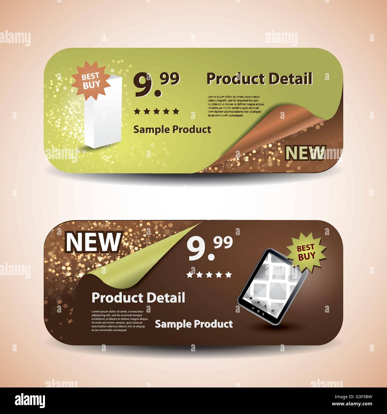 Header or Banner Design Set Stock Vector Image & Art - Alamy