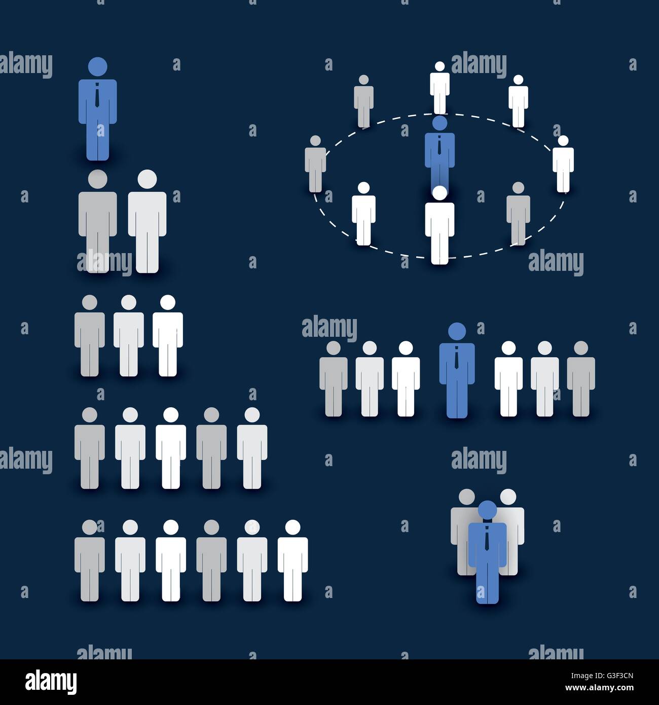Figures and People Icons - Business and Team Work Concept Stock Vector ...