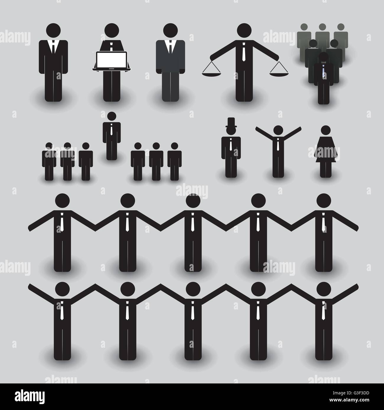 Figures, People Icons - Business and Team Work Concept Stock Vector ...