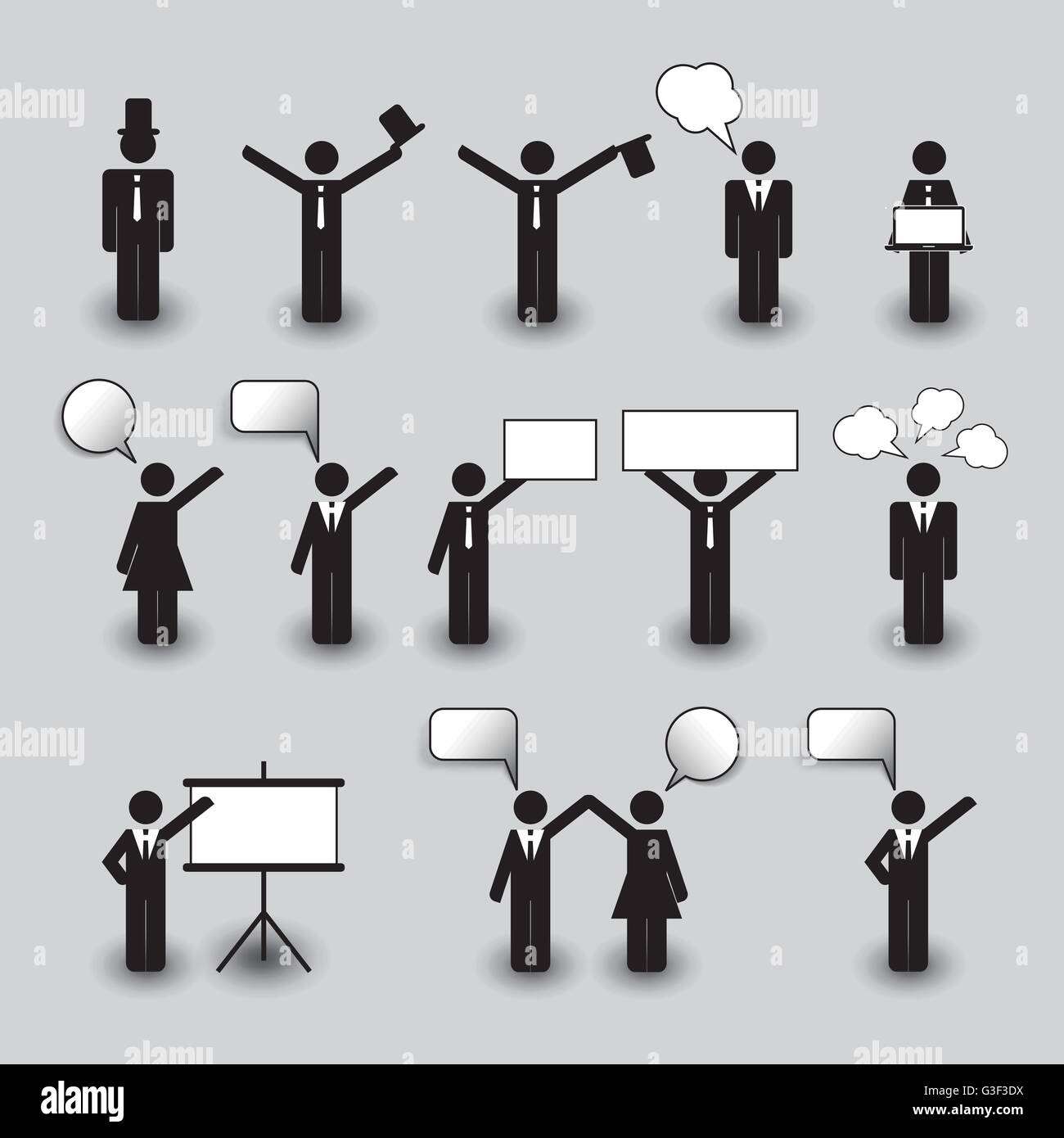 Figures, People Icons - Business and Team Work Concept Stock Vector ...