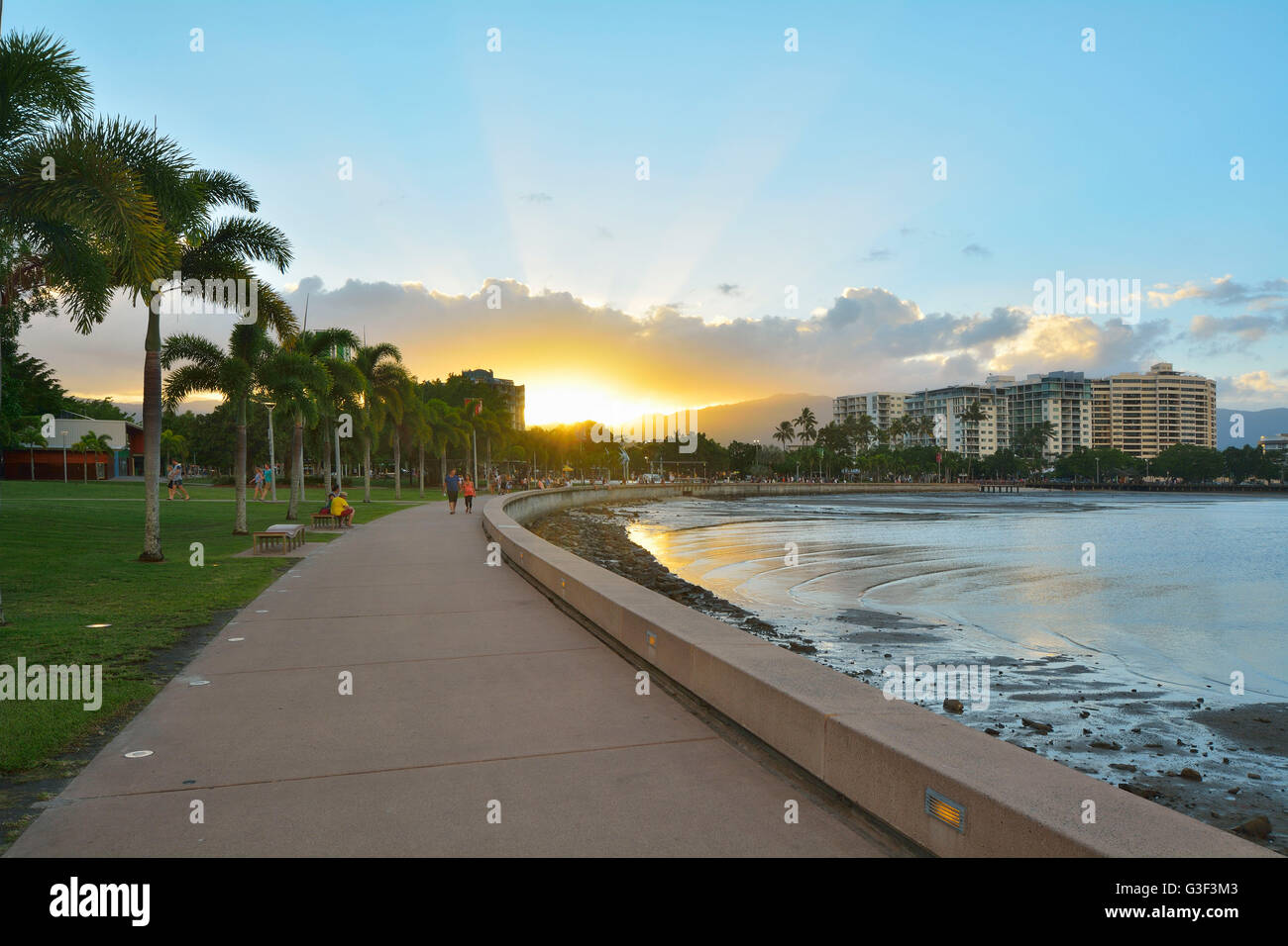 Waterfront at Sunset, Cairns, Queensland, Australia Stock Photo - Alamy