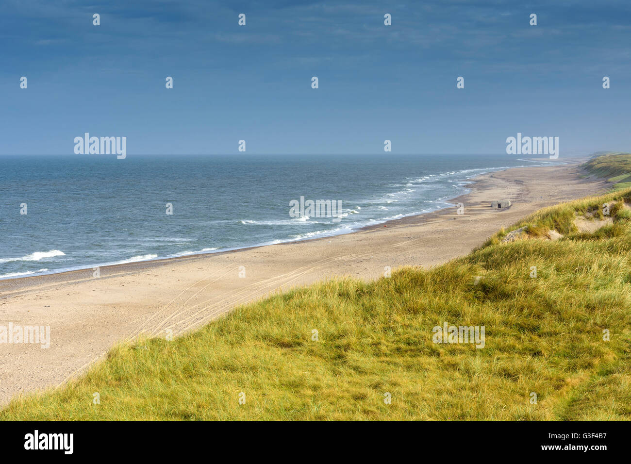 North Sea Beach in Summer, Thorsminde, West Jutland, Denmark Stock ...