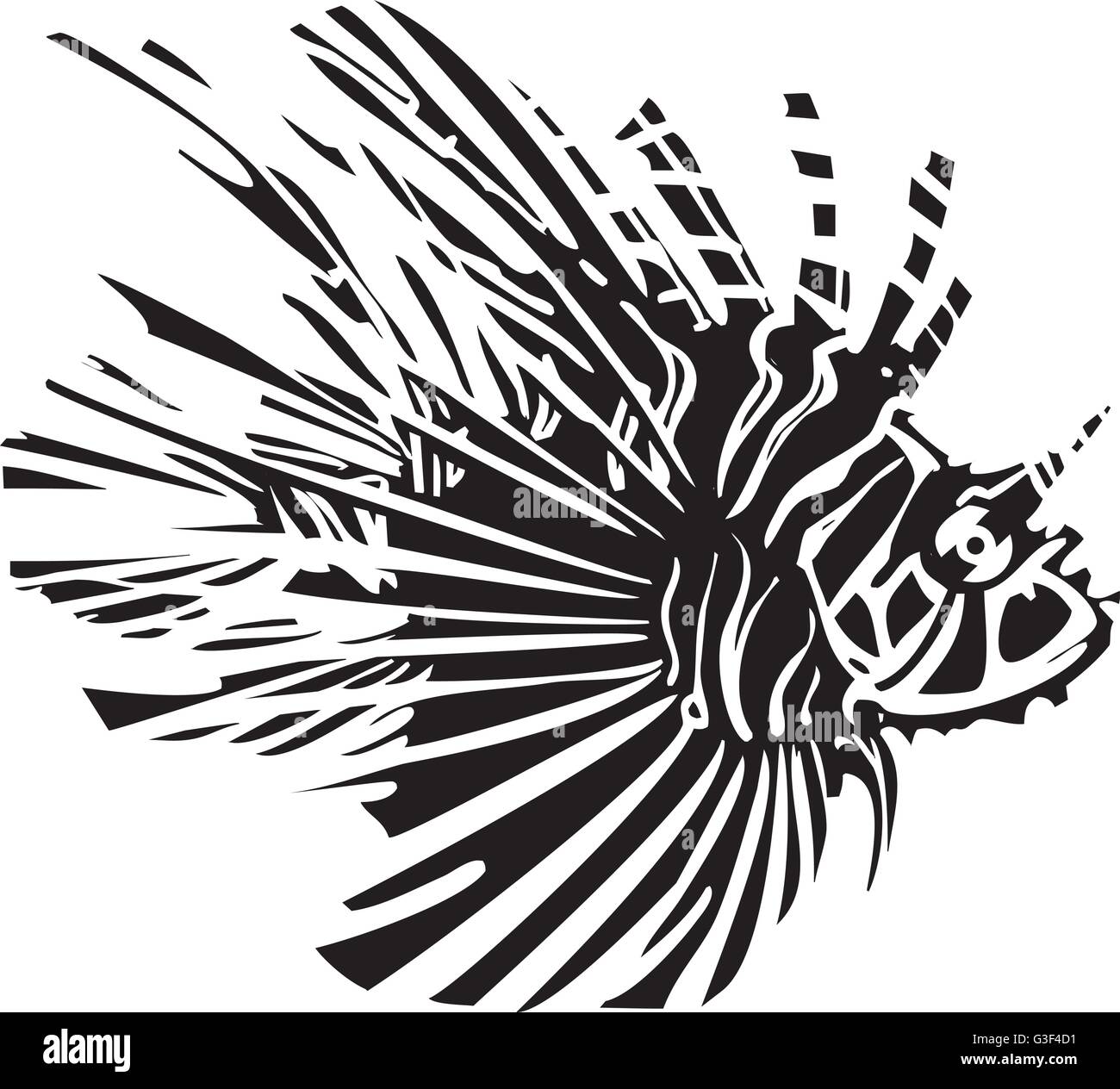 Underwater lionfish Stock Vector Images - Alamy