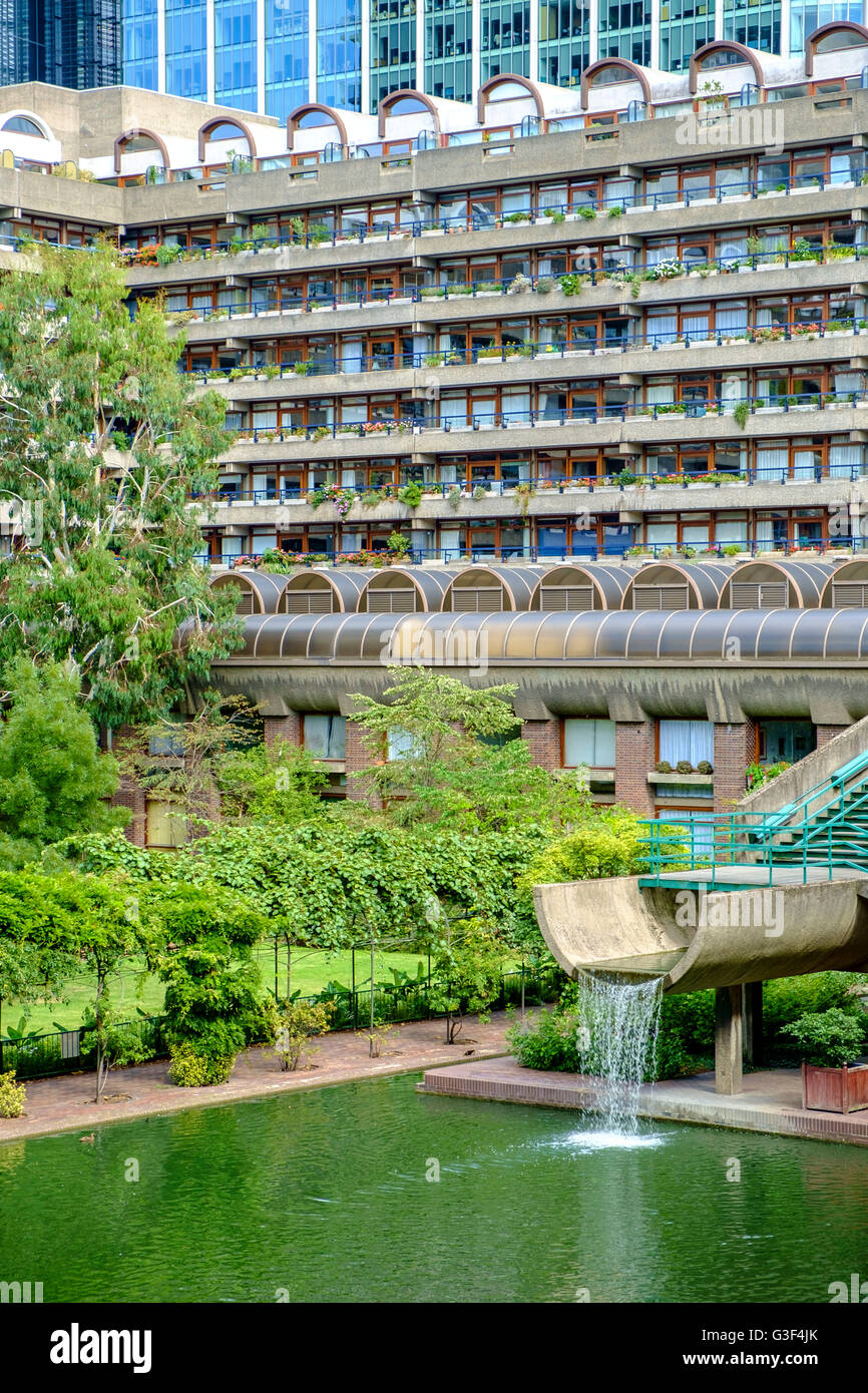 Barbican centre, brutalist architecture style, London, England, United ...
