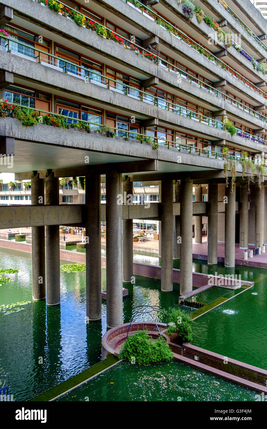 Barbican centre, brutalist architecture style, London, England, United ...