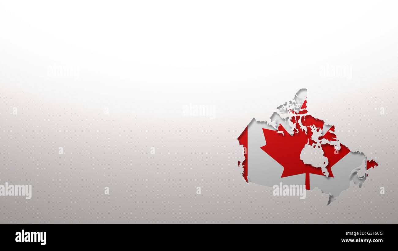 Canada map with flag style wallpaper background cut out effect Stock ...