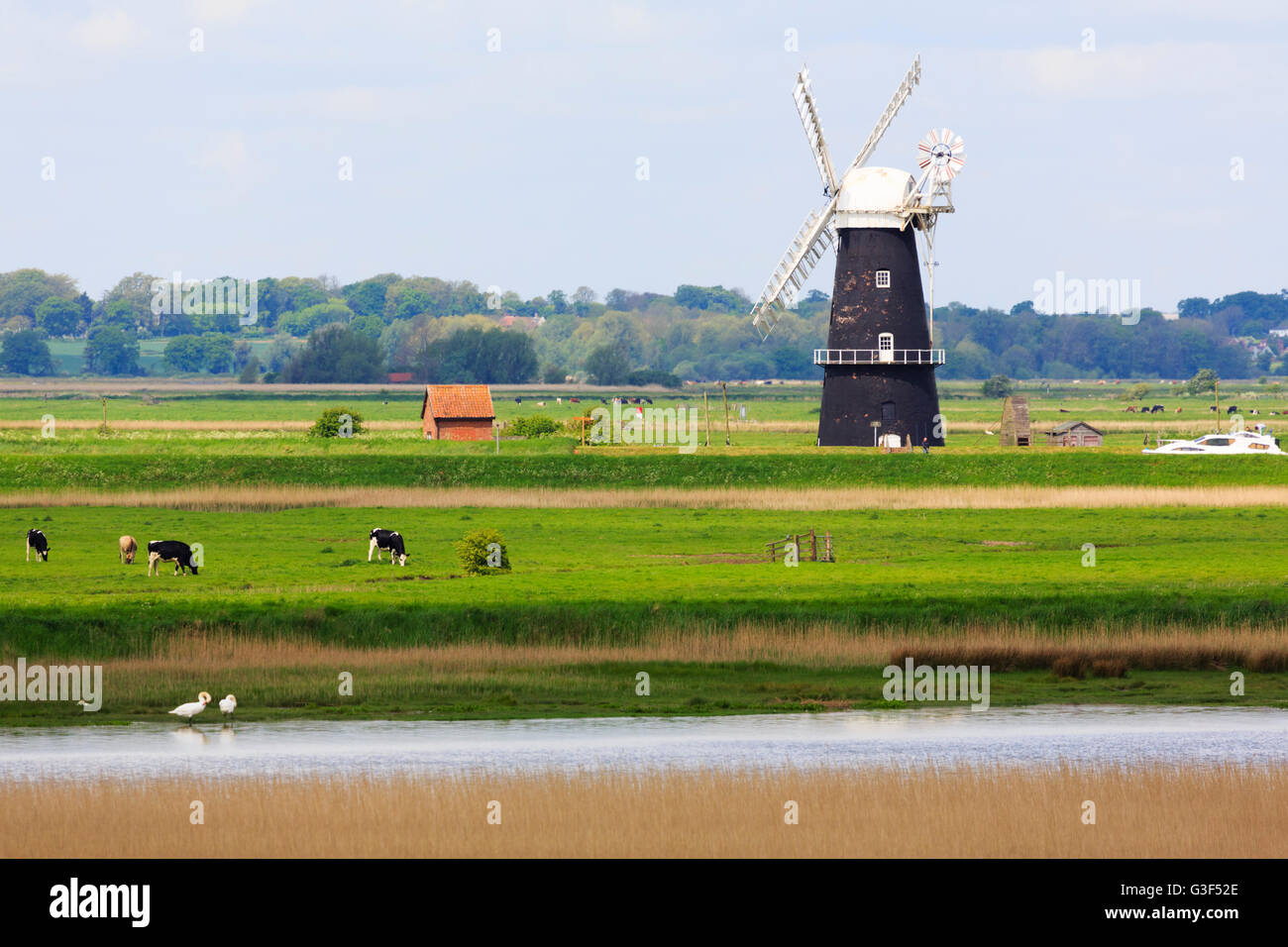Burgh castle windmill hi-res stock photography and images - Alamy