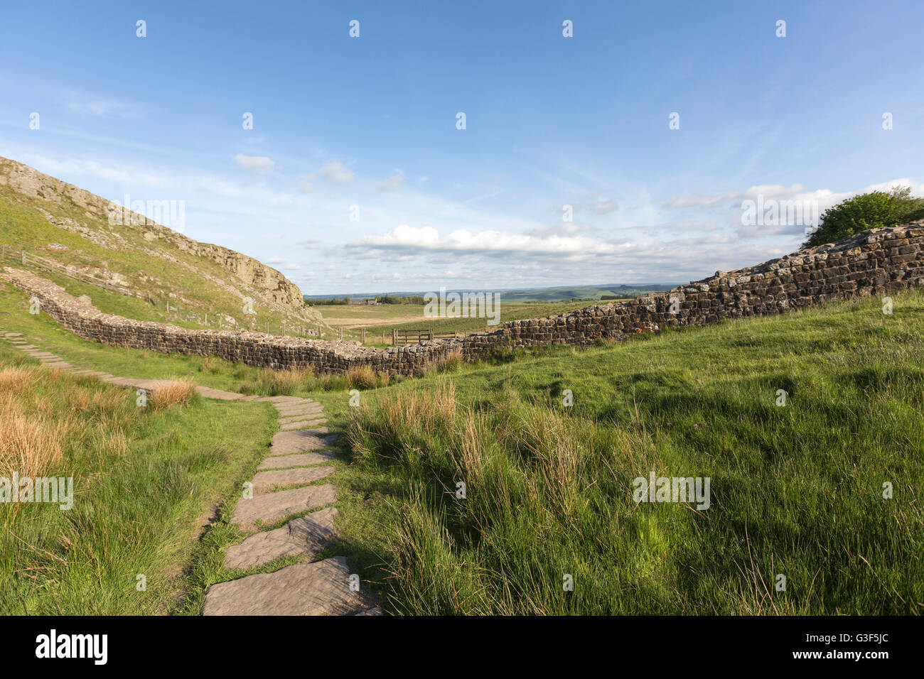Steel Rigg, Hadrian's Wall, Northumberland National Park, England Stock ...