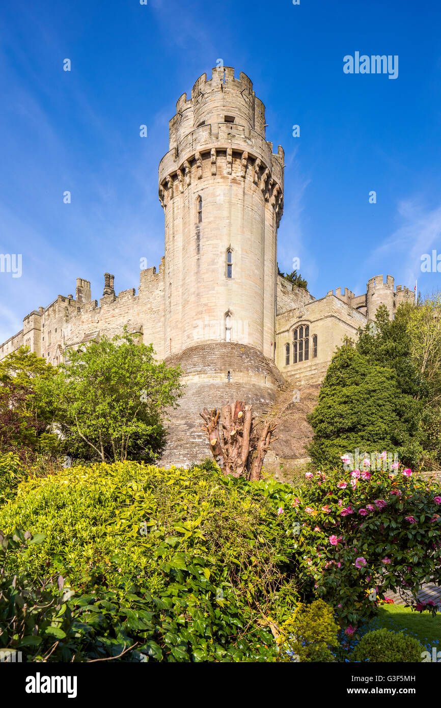 Caesar's Tower at Warwick Castle, Warwickshire, England, United Kingdom ...