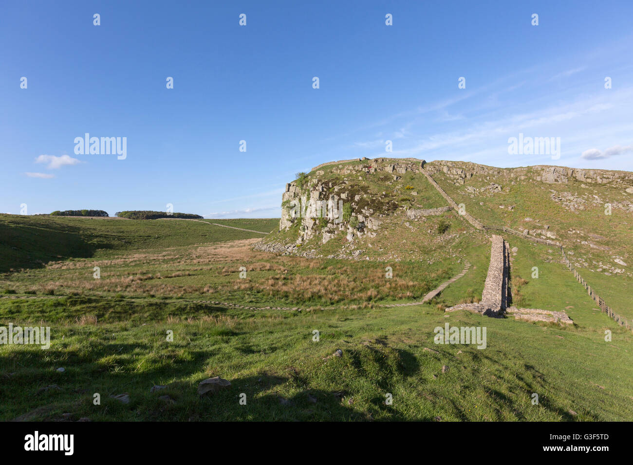 Steel Rigg, Hadrian's Wall, Northumberland National Park, England Stock ...