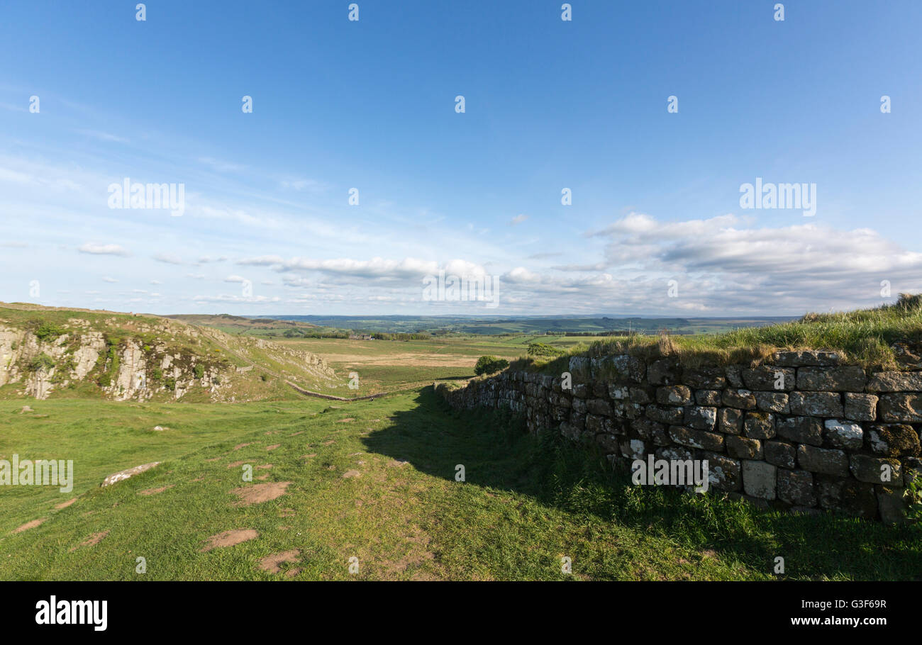 Steel Rigg, Hadrian's Wall, Northumberland National Park, England Stock ...