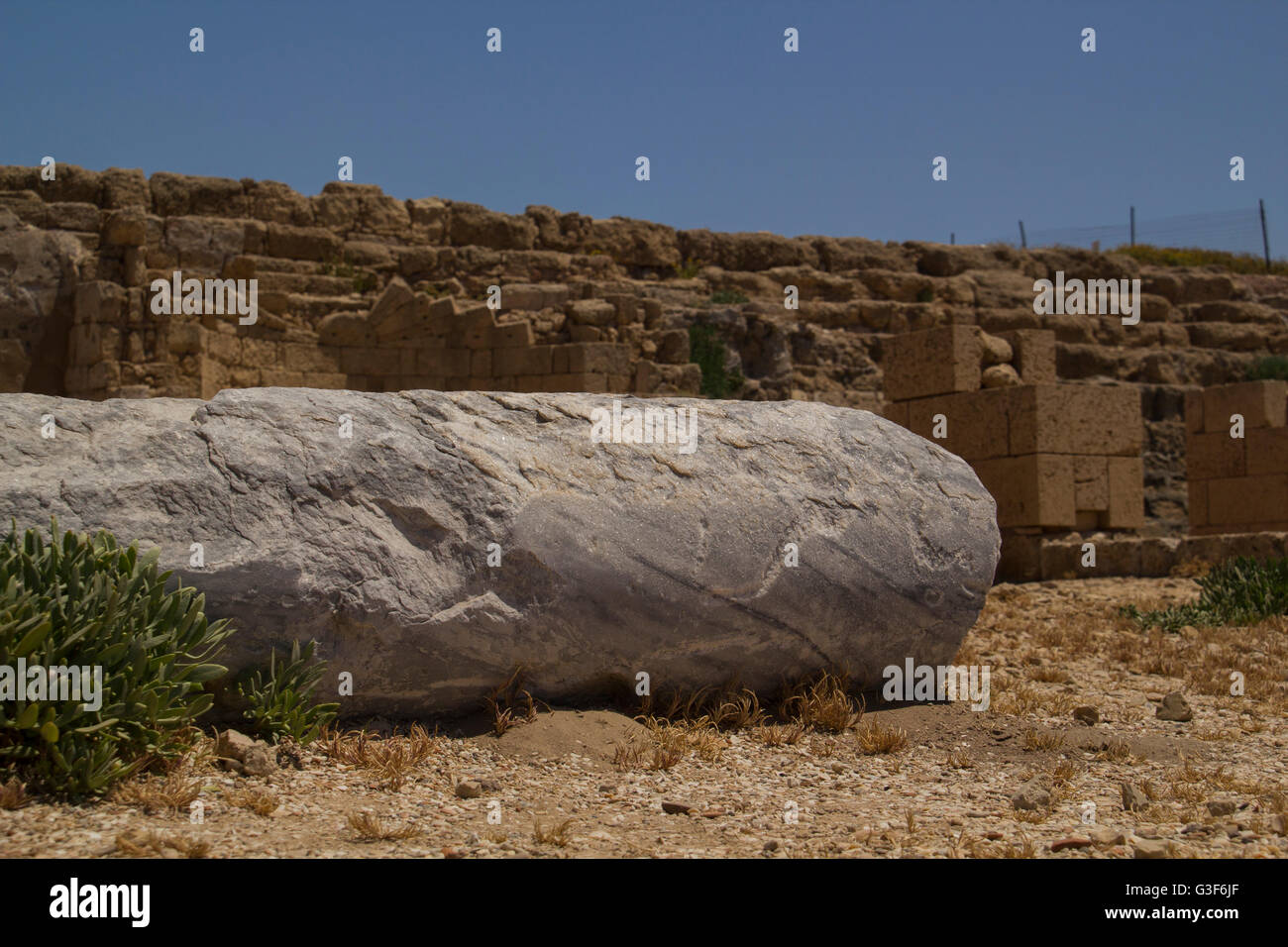 Ruins of Caesarea Maritima-called Caesarea Palaestina from 133 AD ...