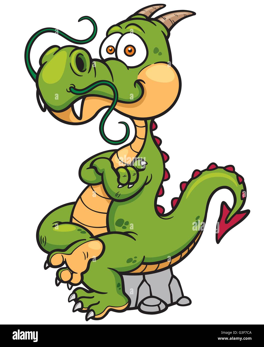 Vector illustration of Cartoon Dragon Stock Vector Image & Art - Alamy