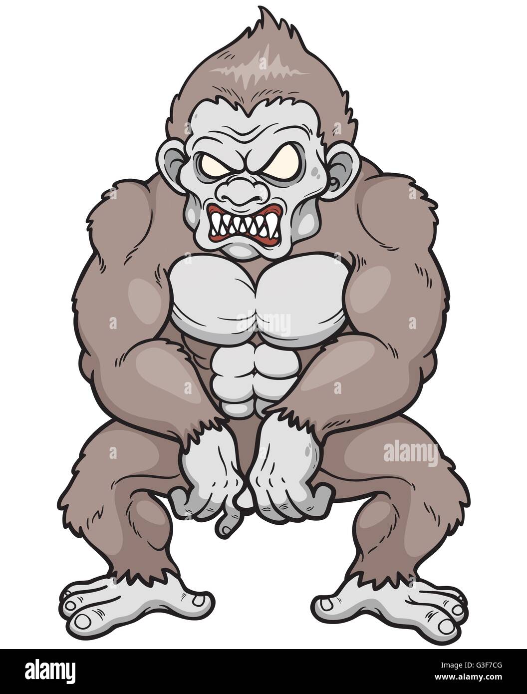 Vector illustration of Cartoon Angry monkey Stock Vector Image & Art ...