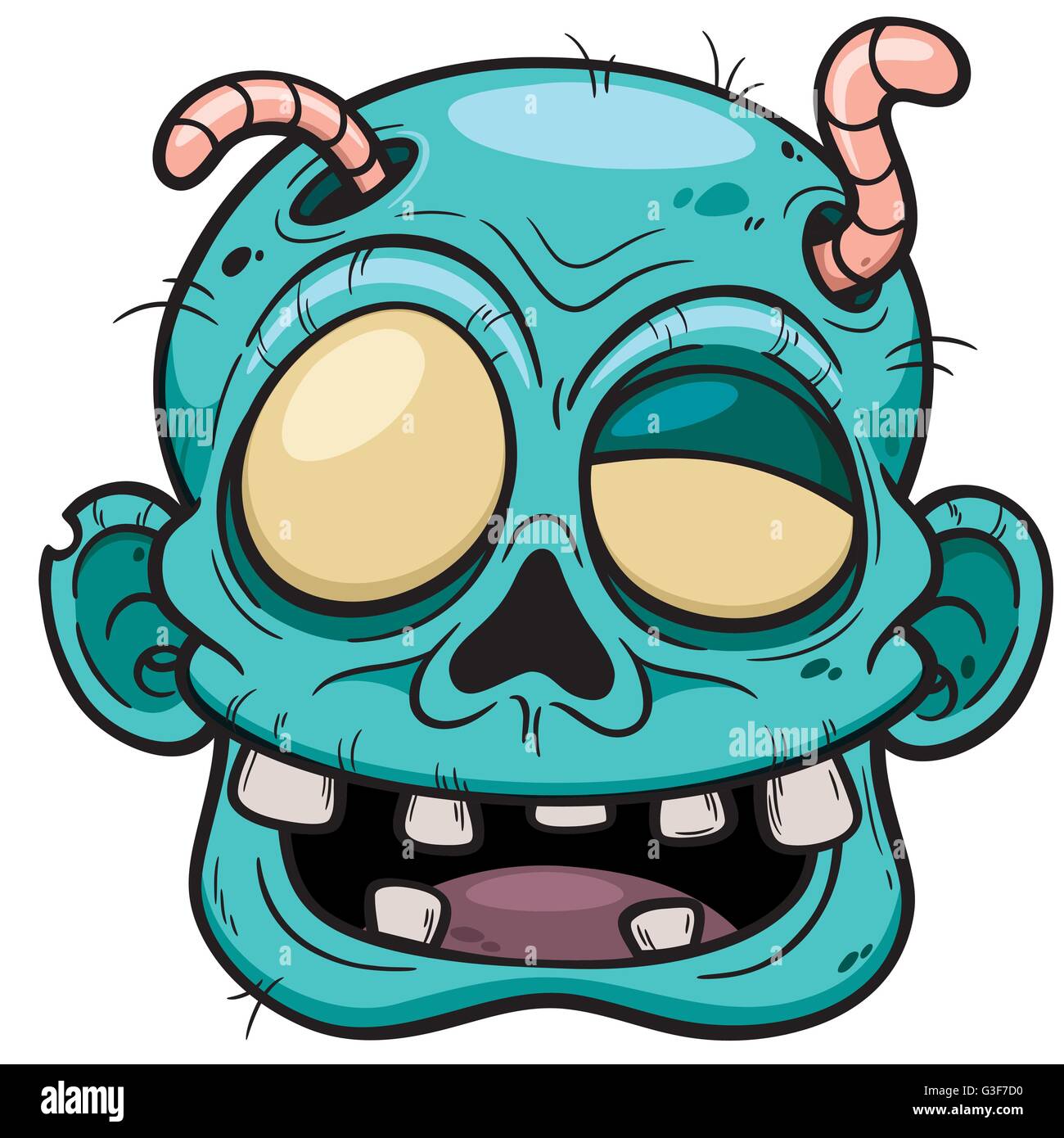 Vector illustration of Cartoon Zombie face Stock Vector Image & Art - Alamy