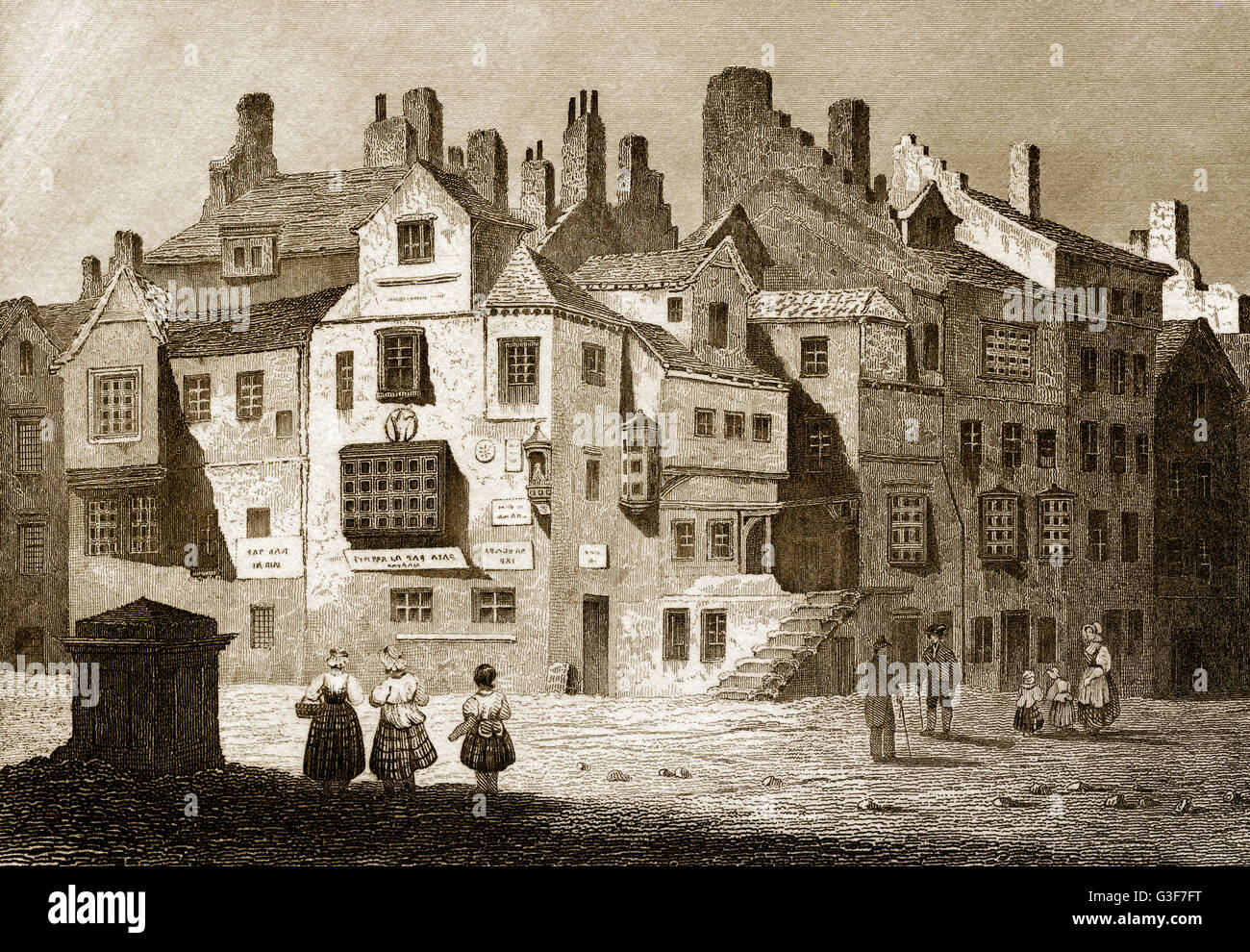 John Knox House, a historic house in Edinburgh, Scotland, 18th century ...