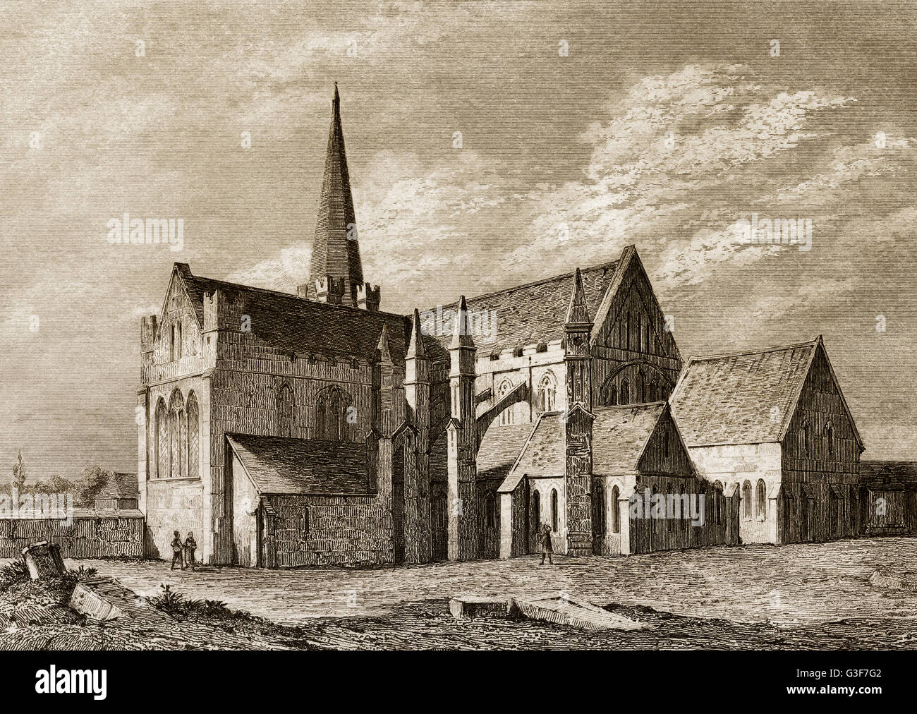 Saint Patrick's Cathedral, Dublin, Ireland, 19th century Stock Photo ...