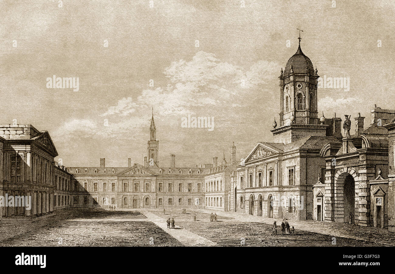 Dublin Castle, Dublin, Ireland, 19th century Stock Photo - Alamy
