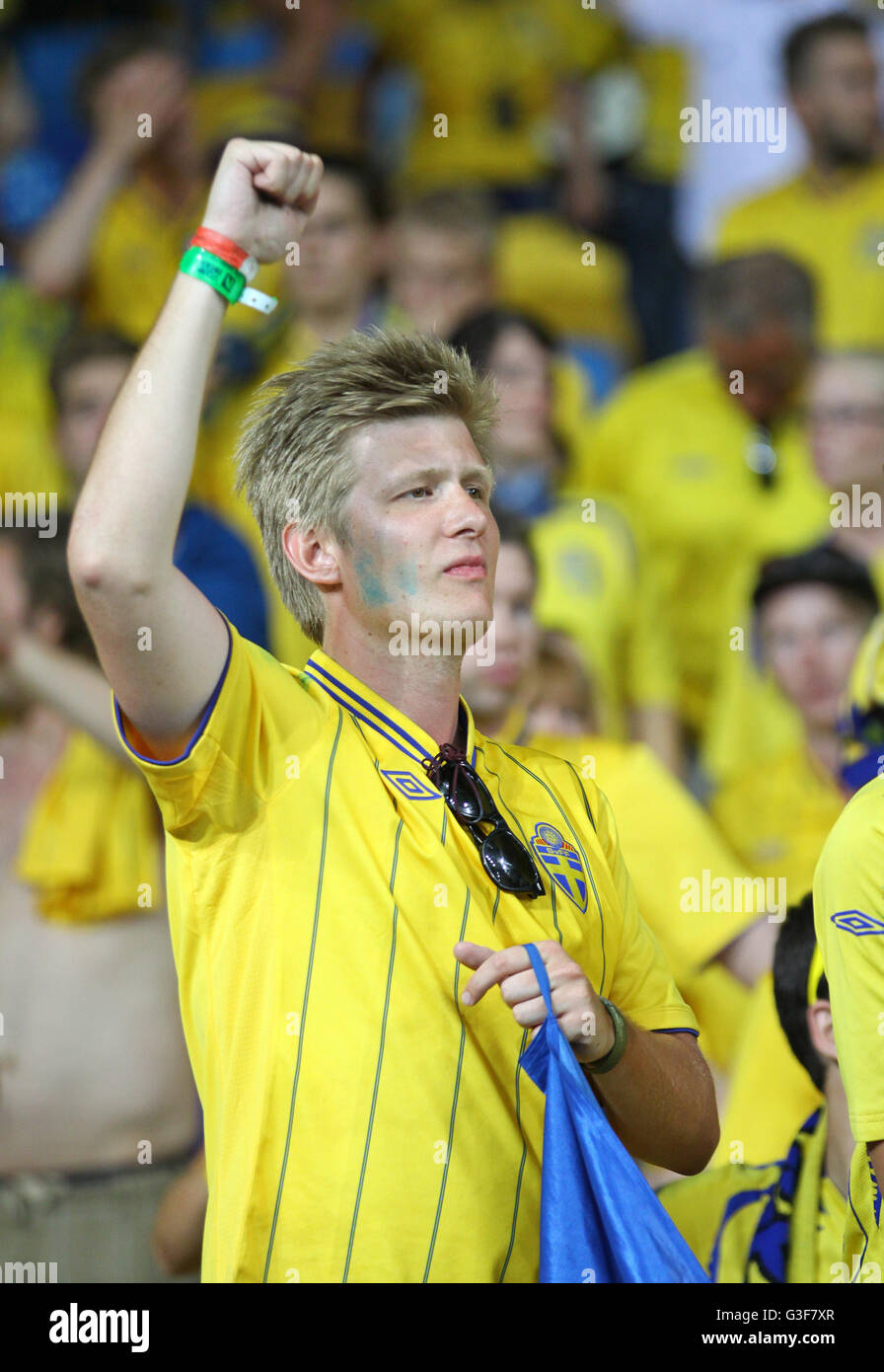 UEFA EURO 2012 game: Sweden vs France at Olympic stadium in Kyiv ...