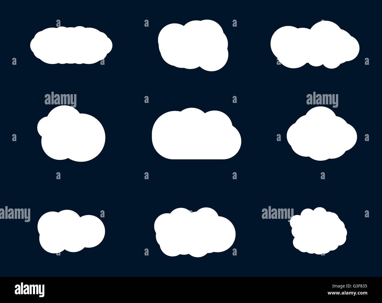 Vector illustration of clouds collection Stock Vector Image & Art - Alamy