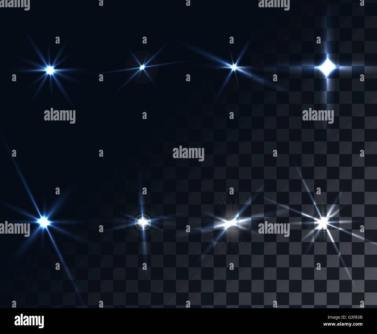 Light Glow Flare Stars Effect Set Stock Vector Image & Art - Alamy