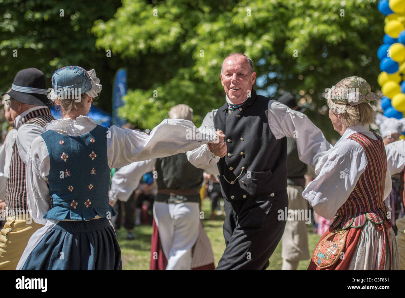 Swedish folk dance during National day celebration Stock Photo - Alamy