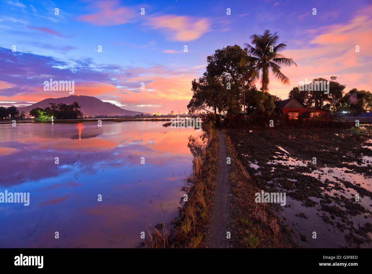 Amazing Sunrise and Sunset Reflection, Penang Malaysia Stock Photo - Alamy