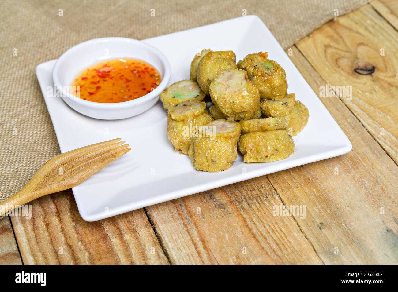 Deep Fried Chicken Roll, Thai food chinese style Stock Photo - Alamy