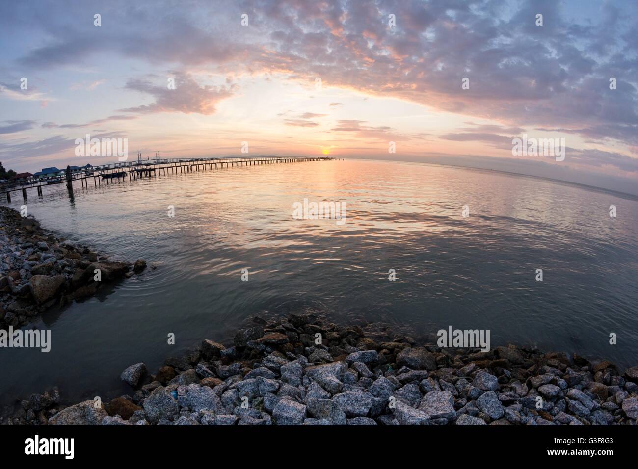 Amazing Sunrise and Sunset Reflection, Penang Malaysia Stock Photo - Alamy
