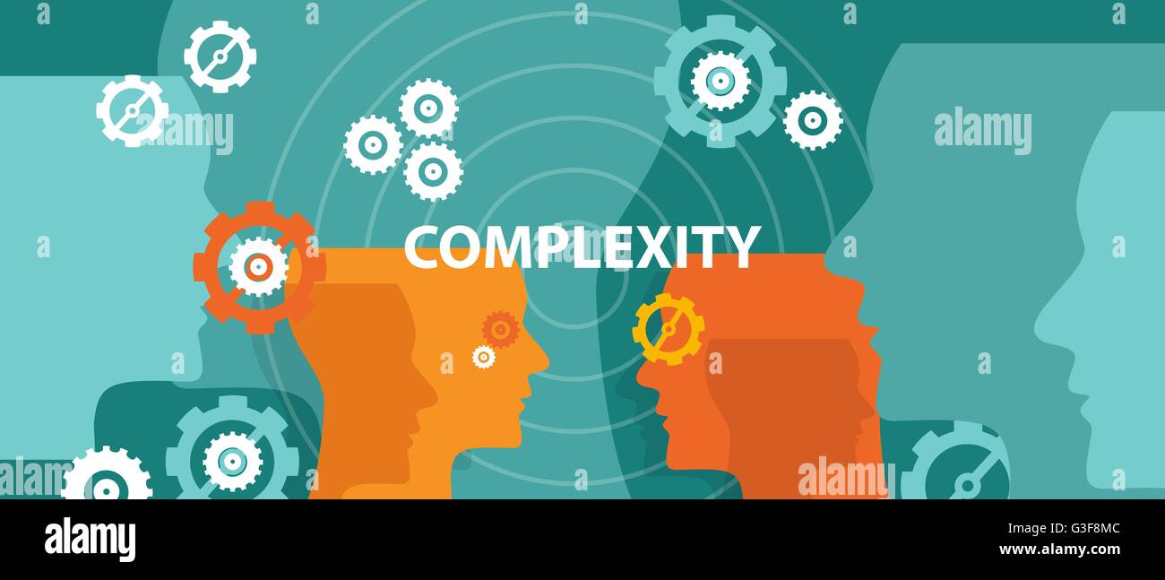 complexity concept illustration vector head thinking Stock Vector Image ...