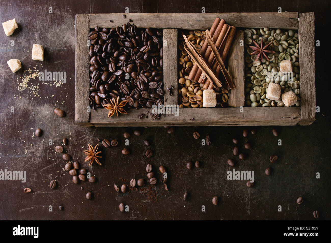 Variation of coffee beans Stock Photo - Alamy