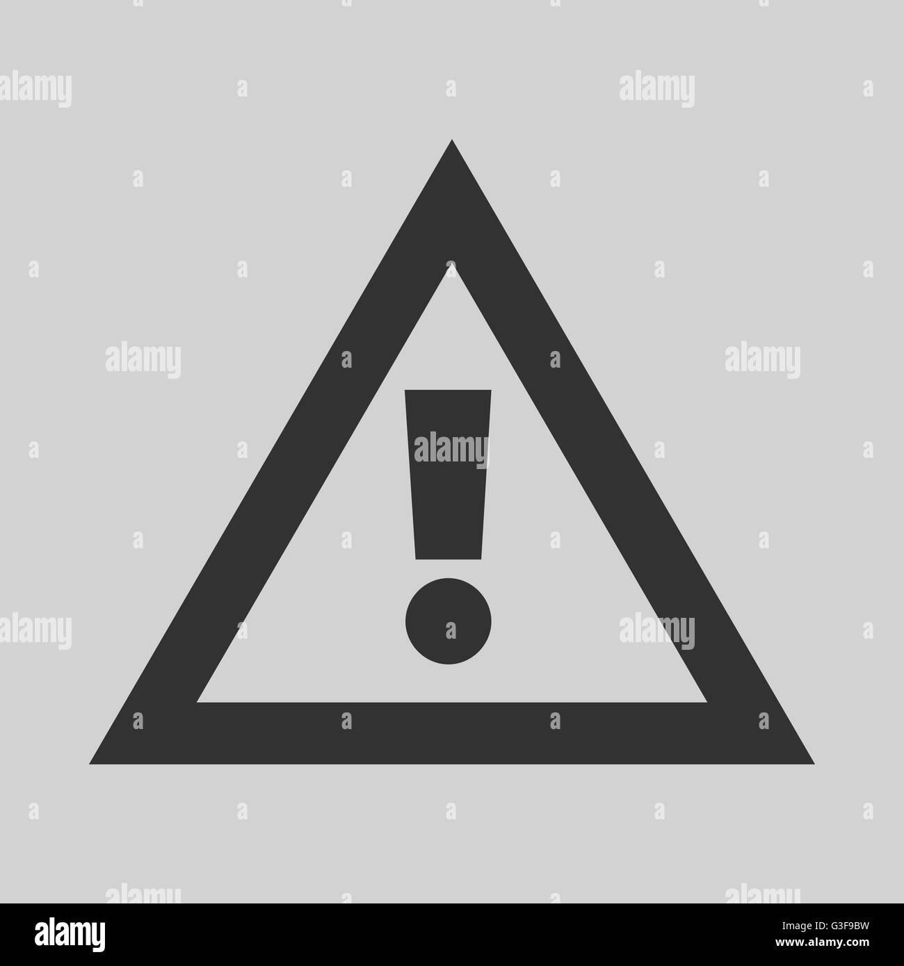 Black warning sign on a gray background Stock Vector Image & Art - Alamy