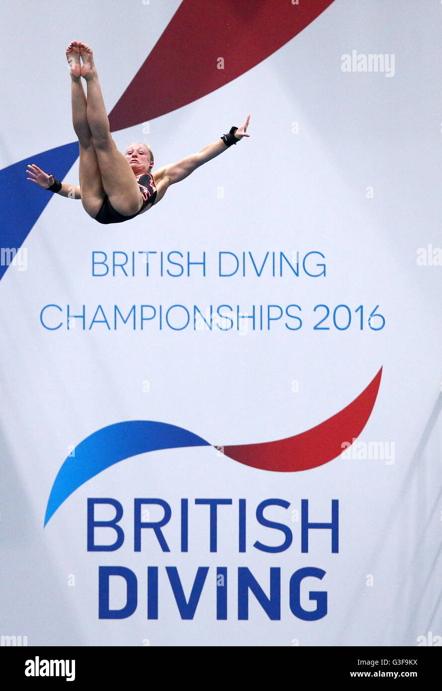 Sarah Barrow competes in the Women 10m, Preliminary during day two of ...