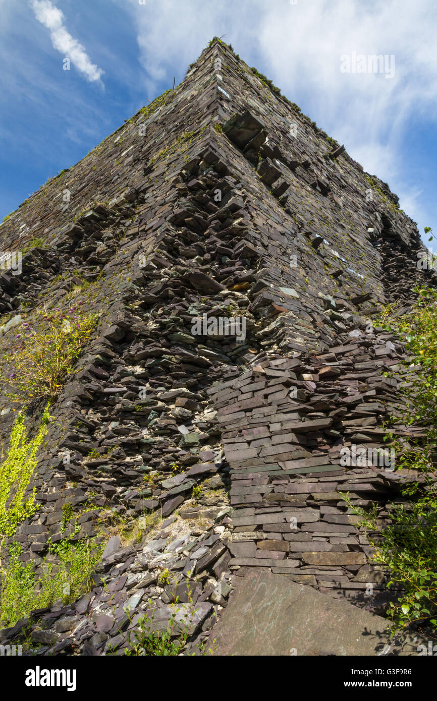 Structure Pyramid that was mount for cables. Disused Dorothea Slate ...