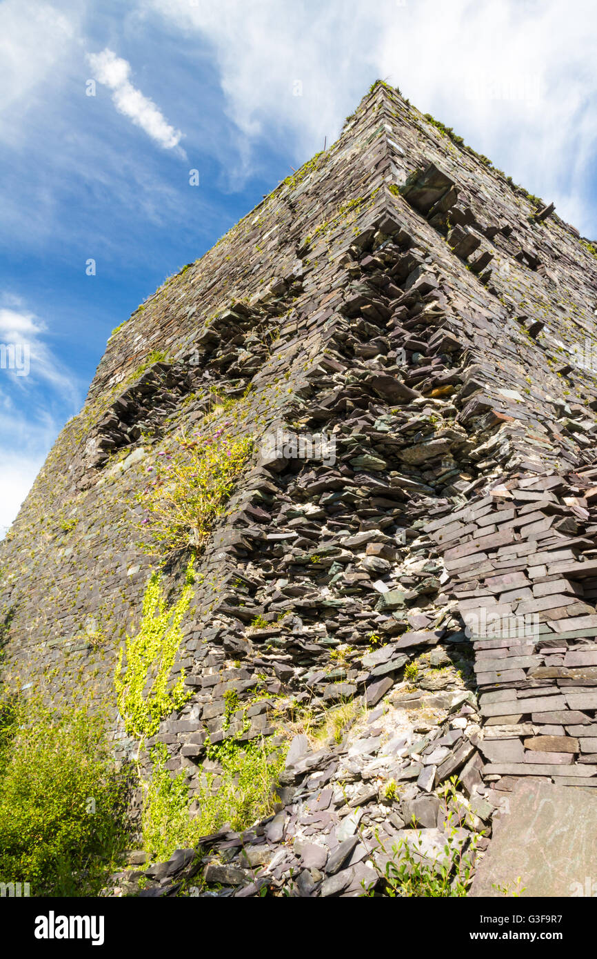 Structure Pyramid that was mount for cables. Disused Dorothea Slate ...