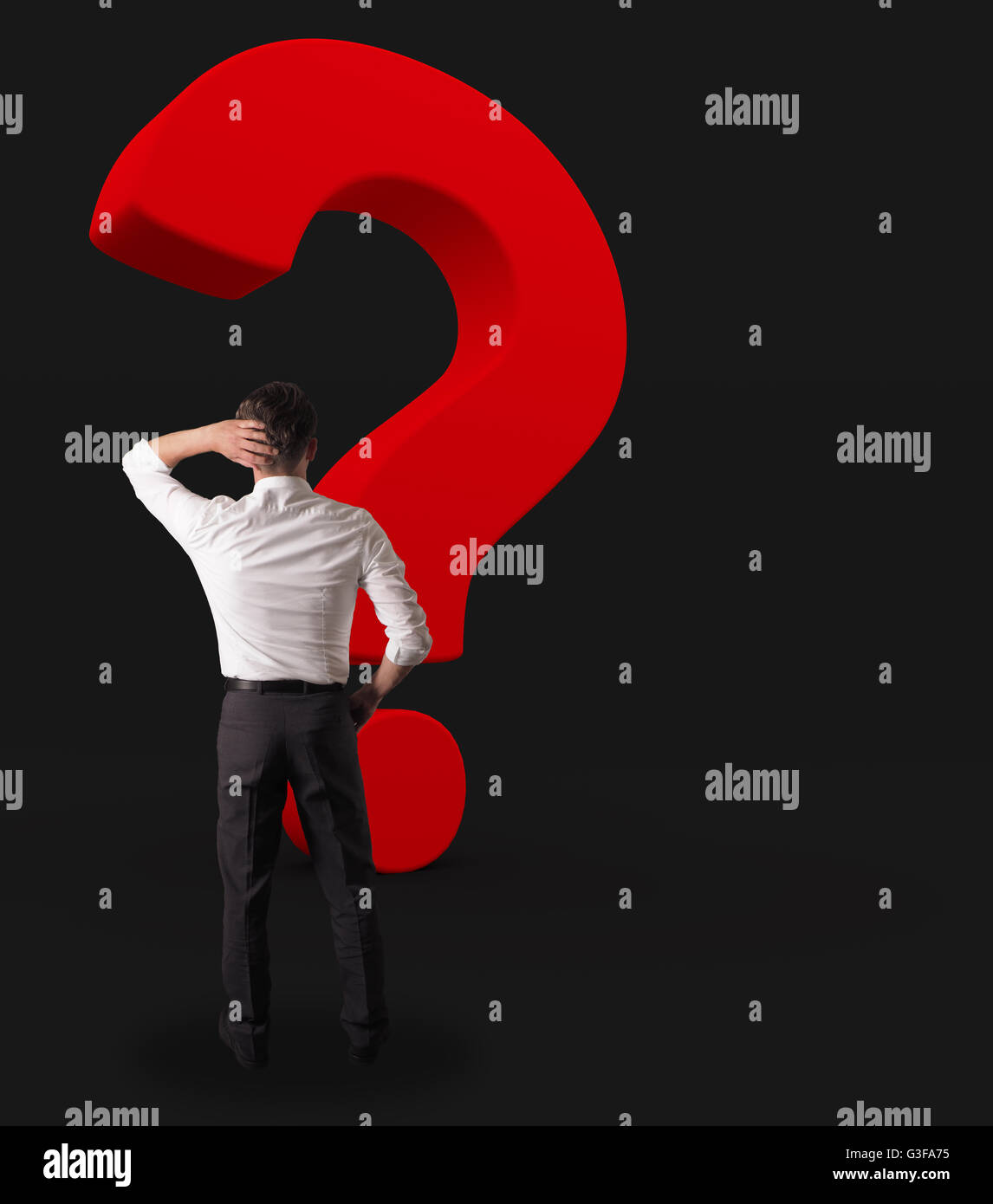 3d man question mark hi-res stock photography and images - Alamy