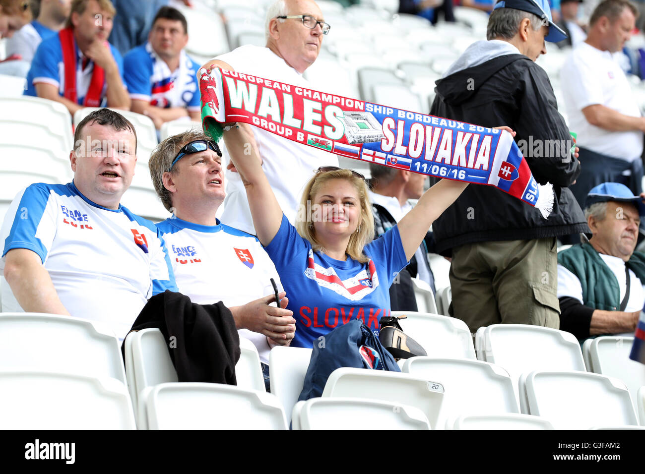 Slovakia fans in the stands before the UEFA Euro 2016, Group B match at ...