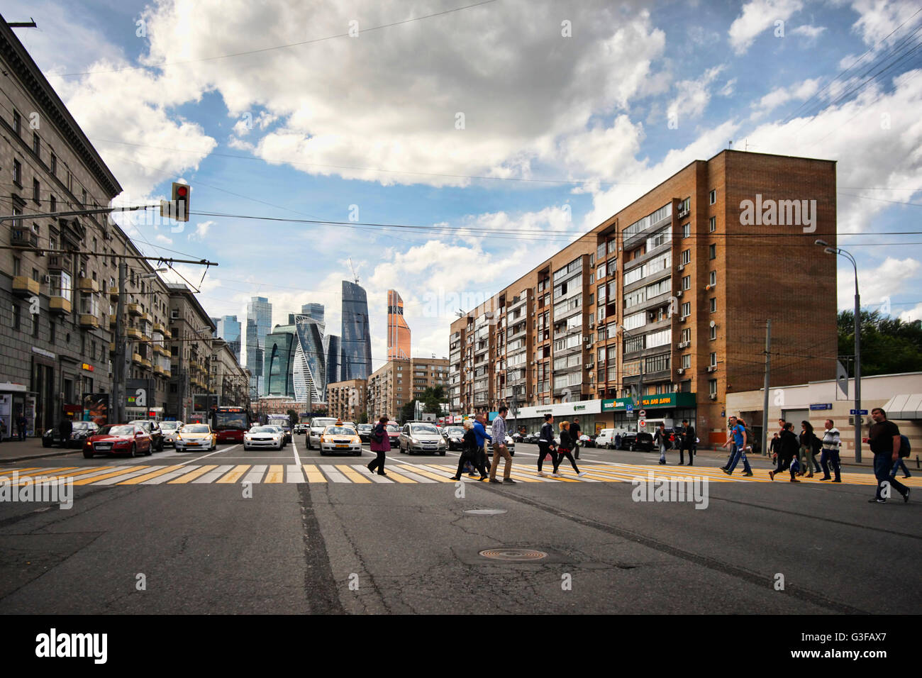 Moscow construction on background business hi-res stock photography and ...